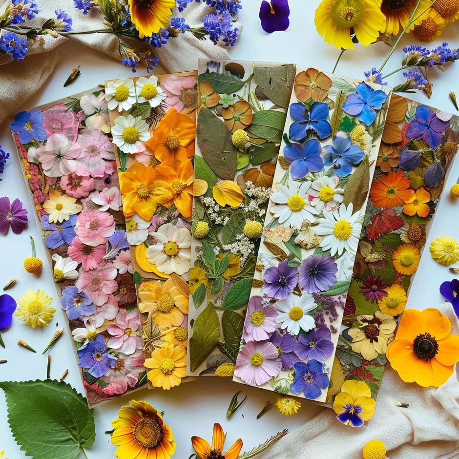 Seasonal Bookmark Designs: Pressed Flowers for Every Time of the Year
